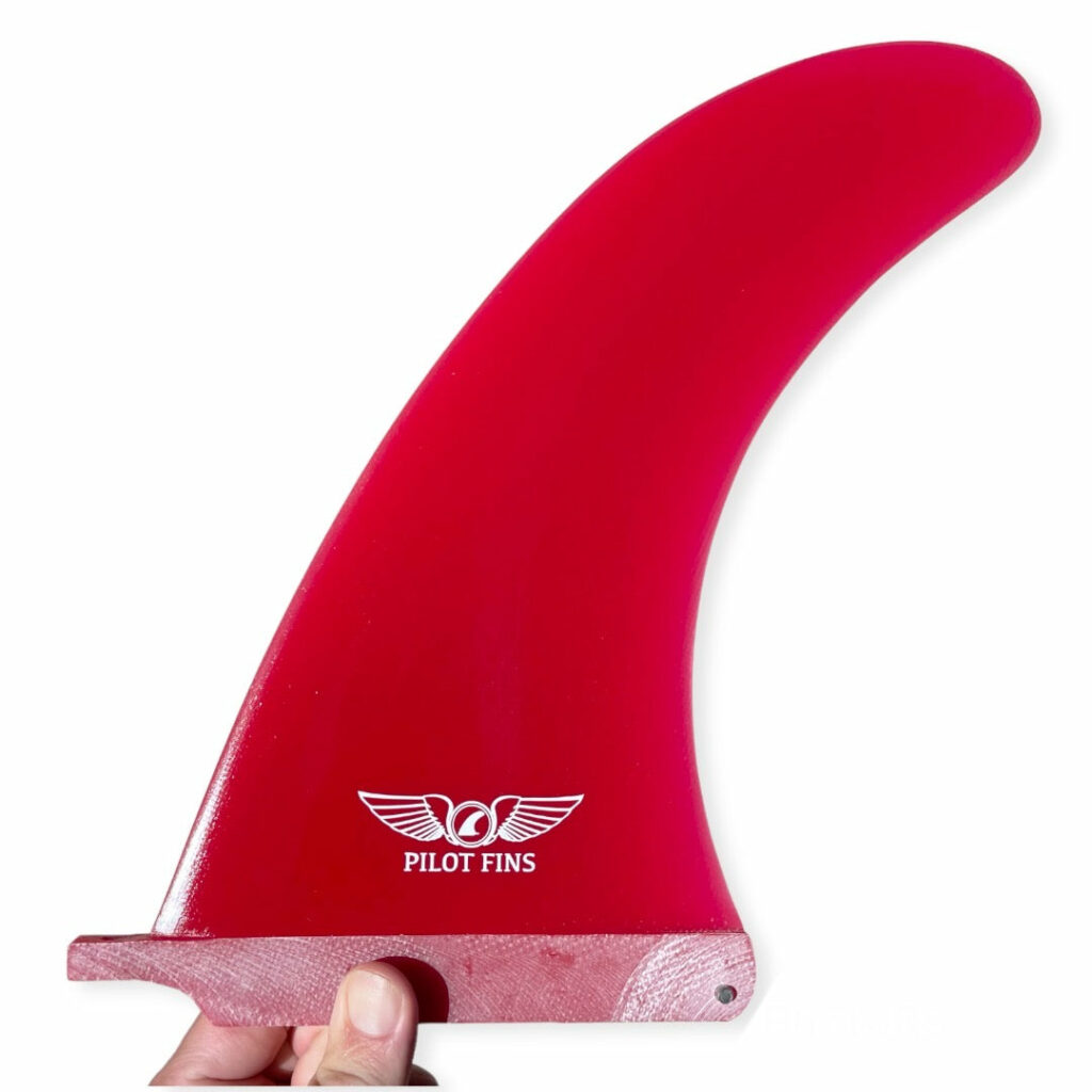 Pilot Fins – 10″ Classic Longboard Fin – Red - Pilot Fins