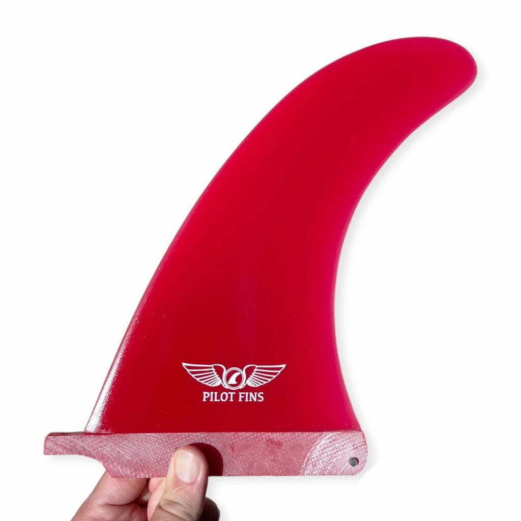 Pilot Fins 8″ Classic Longboard Fin – Red - Pilot Fins