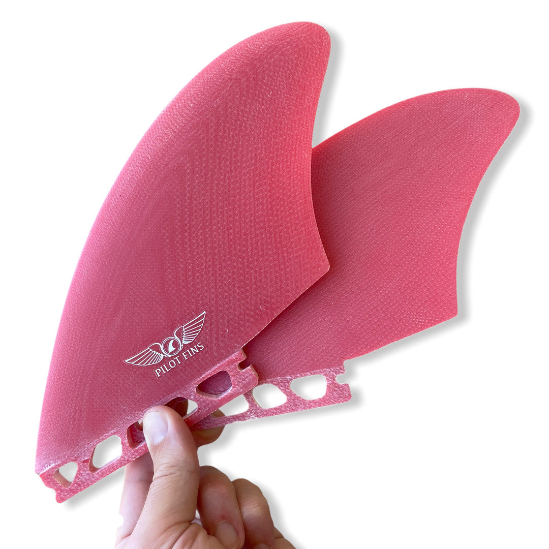 Pilot Fins – Keel Twin Fins (Futures) – Red - Pilot Fins